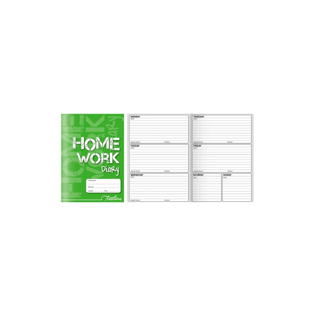 TREELINE A5 Homework Diary 88 pg non dated – TradInno